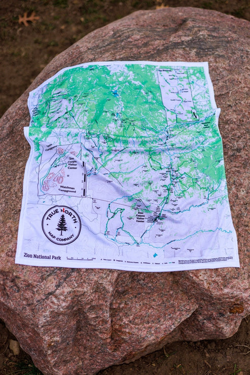 Zion National Park Cloth Map – Adventure Edition – True North Map Co