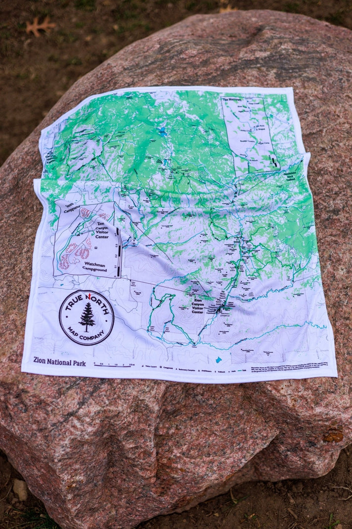 Zion National Park Cloth Map – Adventure Edition – True North Map Co